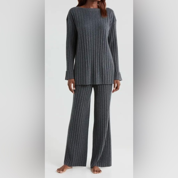 Nordstrom | Sweaters | Nordstrom Ribbed Cashmere Lounge Set Nwot | Poshmark